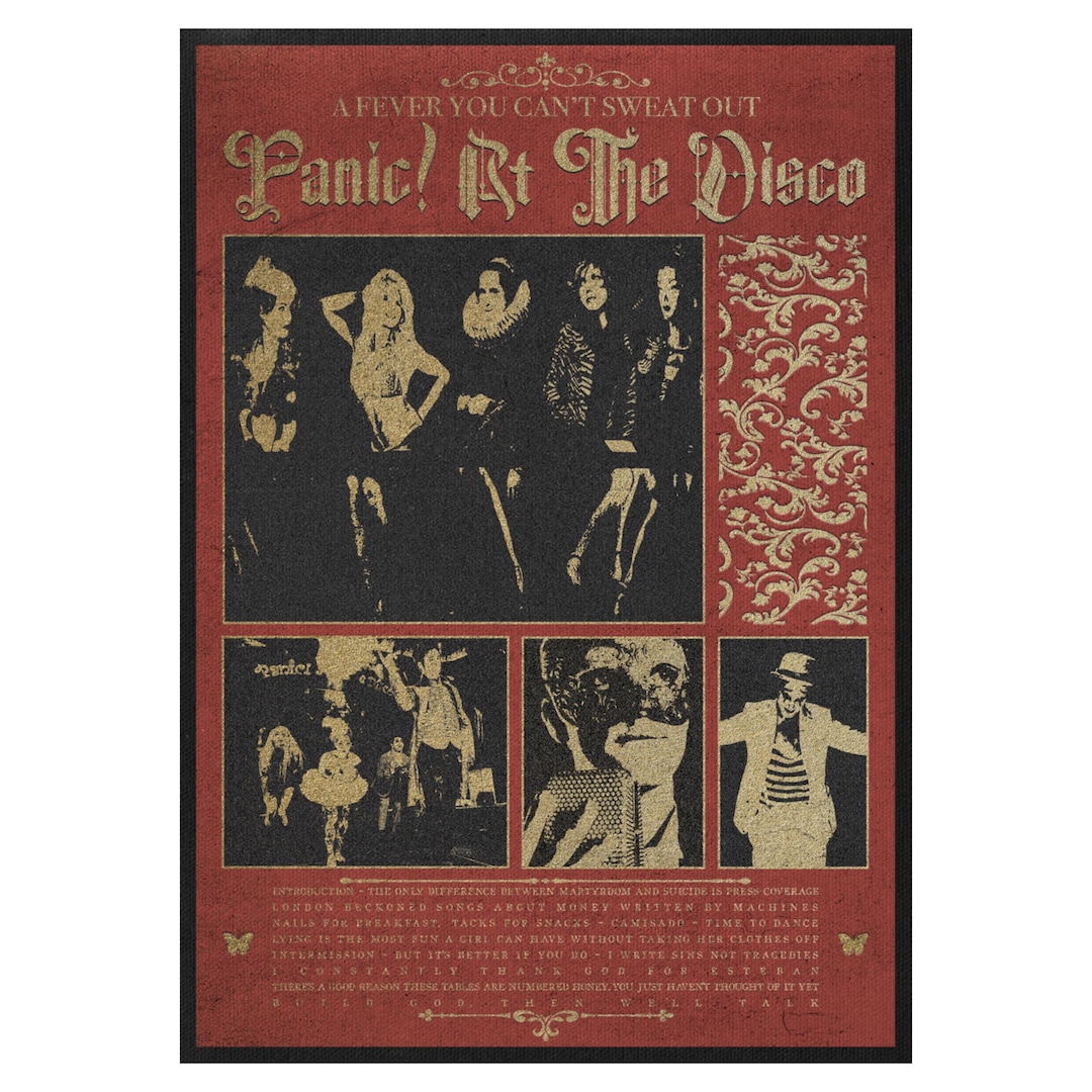 Panic! at the Disco A FEVER Album Poster, Vintage Brutalist Style Music ...
