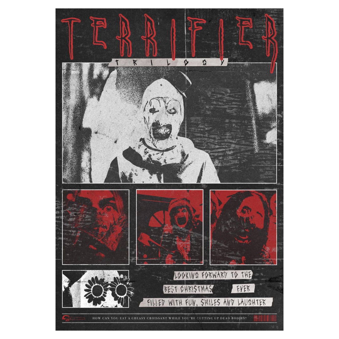 TERRIFIER TRILOGY Movie Poster, Vintage Brutalist Style Movie Poster - Etsy