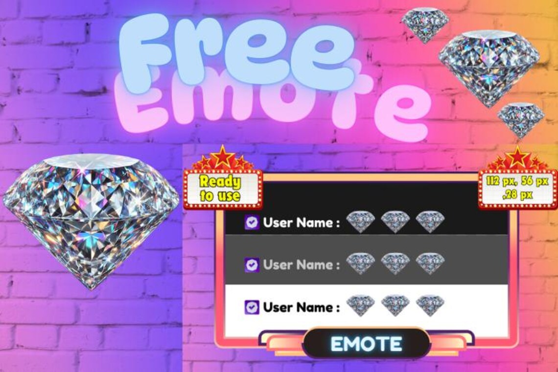3d Animated Diamond Emote Emoji Sparkle Shiny - Etsy