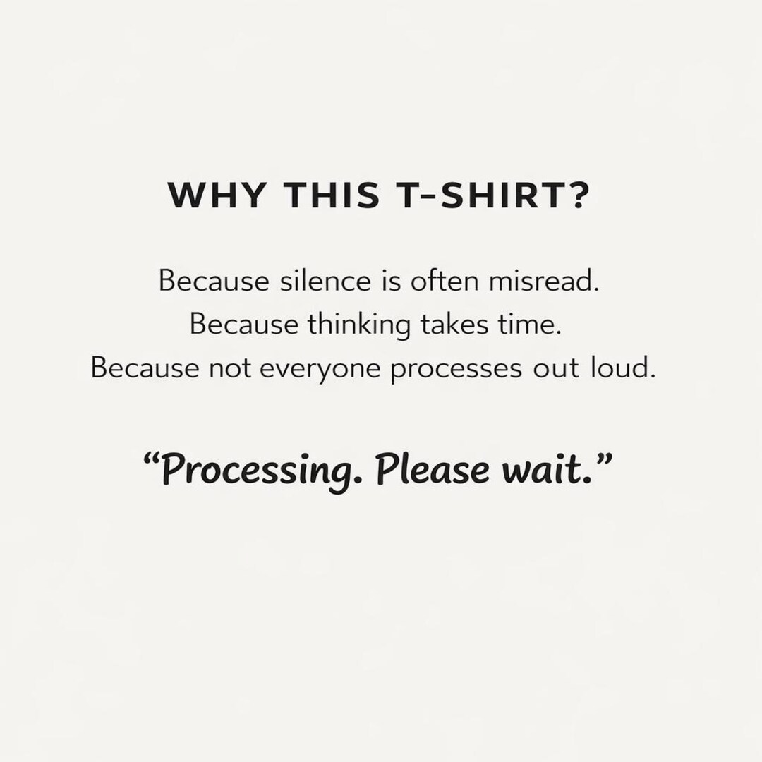 Processing. Please Wait. T-shirt | Funny Minimal Quote Tee | Introvert ...