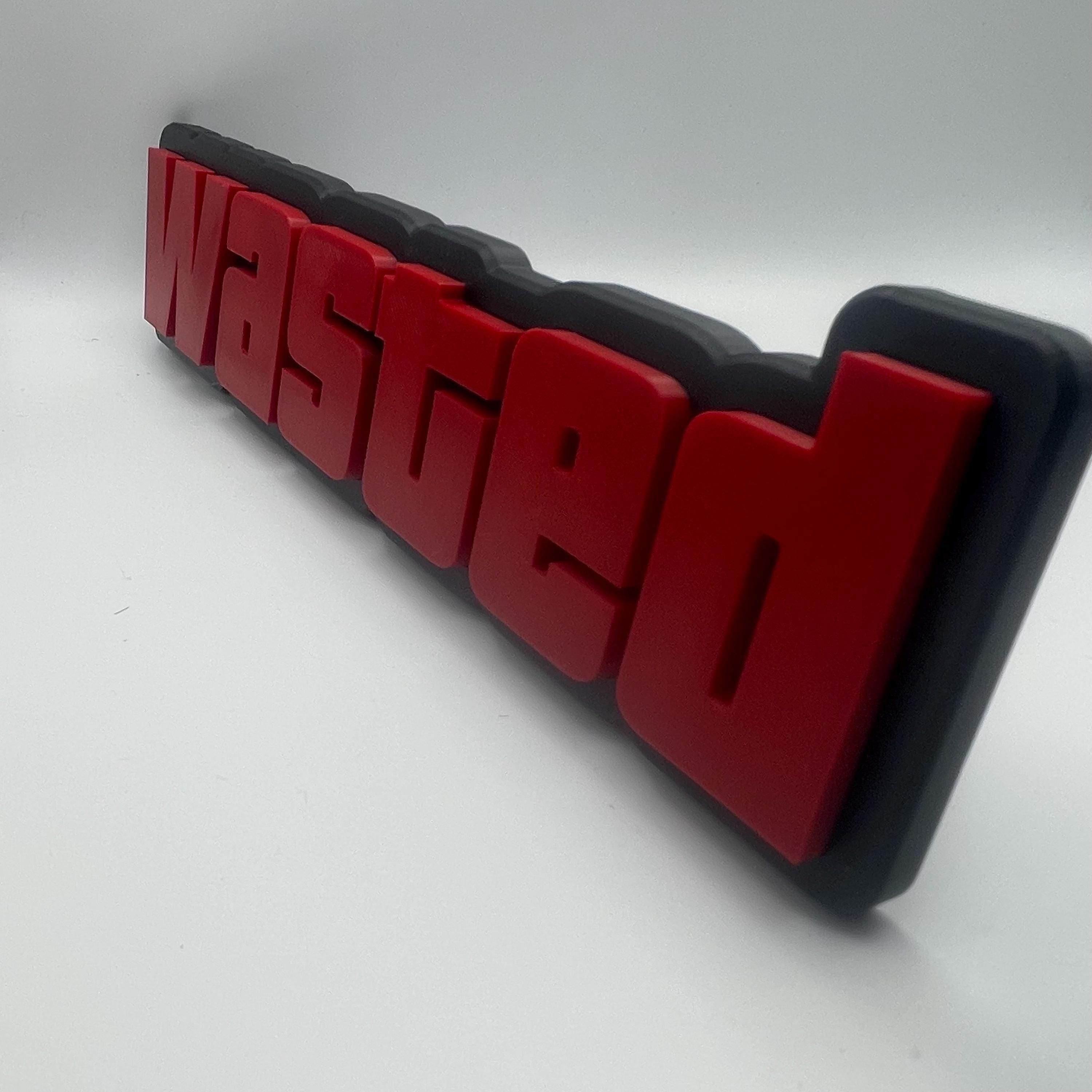 3D Printed GTA wasted Logo Gaming-inspired Gift Office Work Home Shed ...
