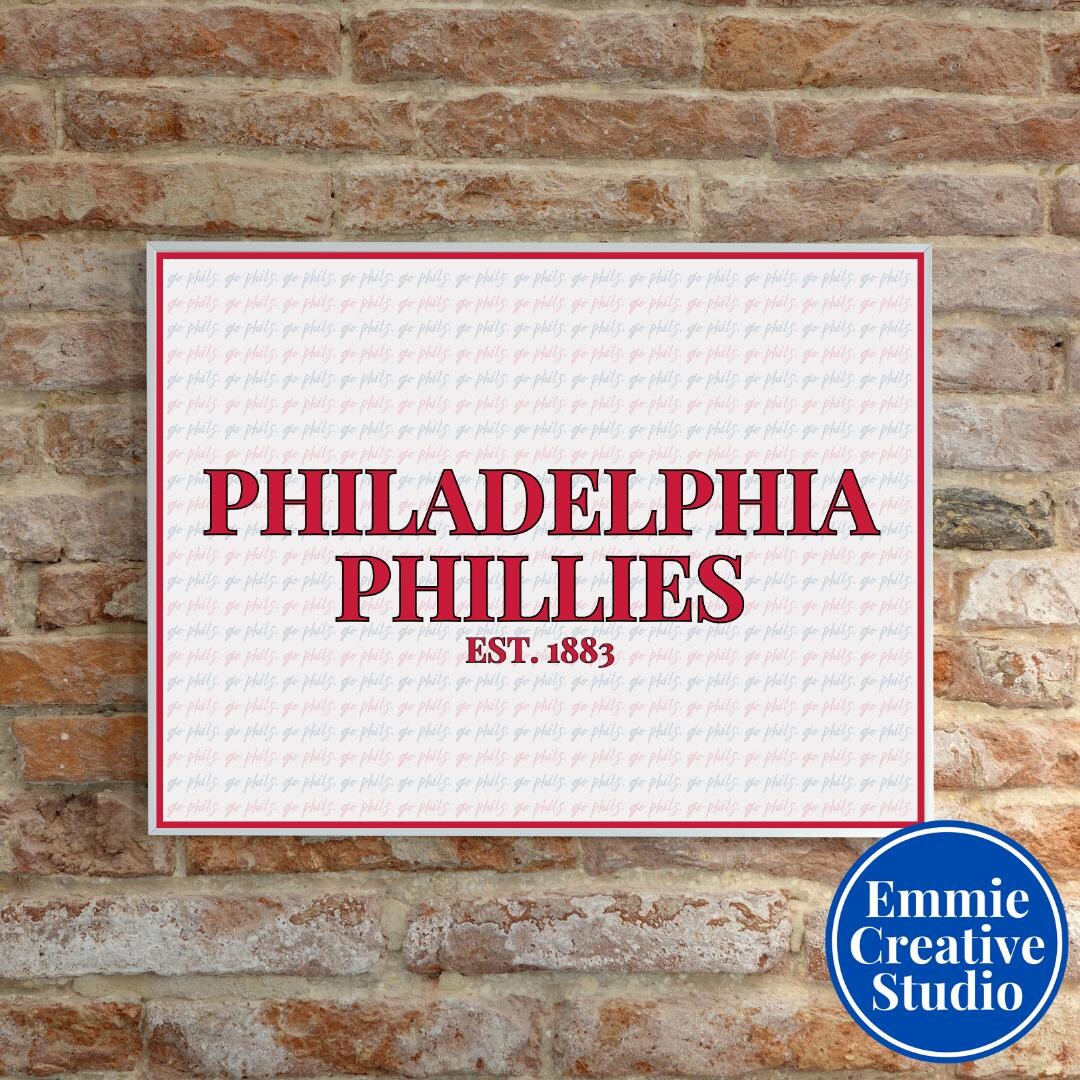 Philadelphia Phillies "go Phils" Poster Art, Office Decor, Digital ...