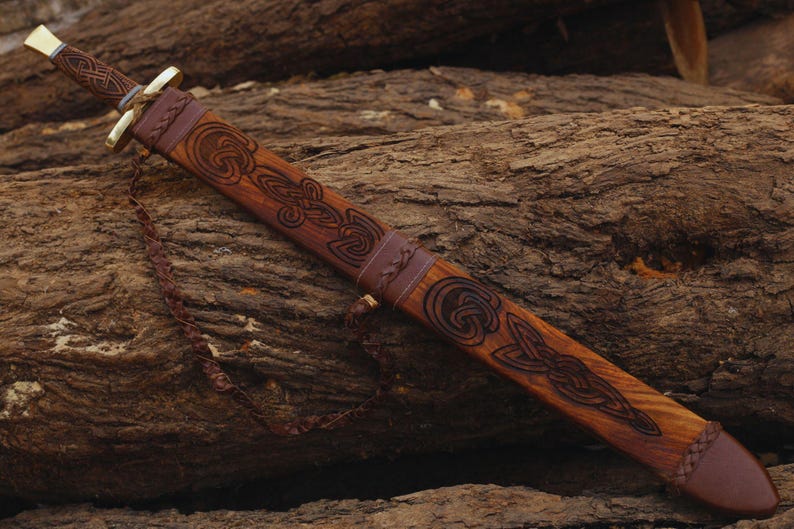 Hand Forged Viking Sword With Scabbard | Castle Keep Medieval Sword ...