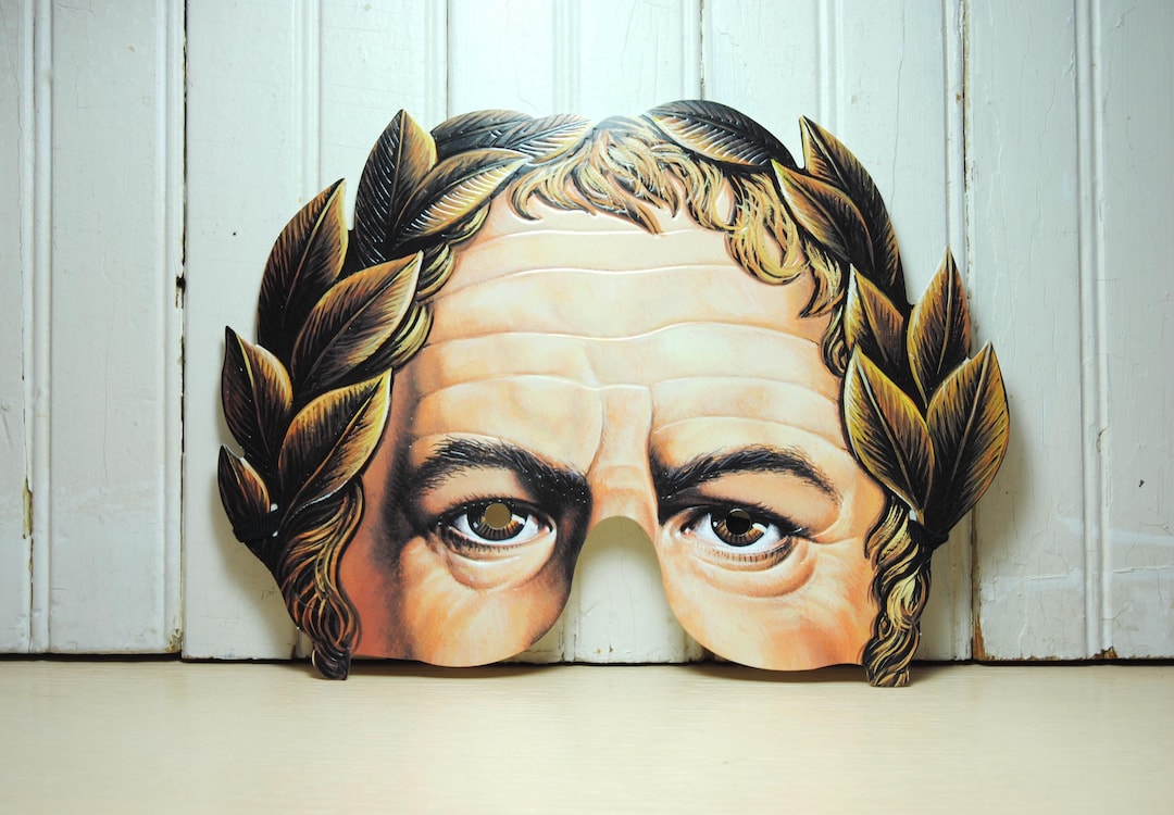 Julius Caesar Mask, 90s NEW OLD STOCK, Never Worn, Sturdy Card Stock ...