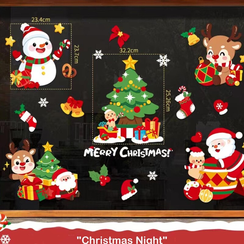 Christmas Window Decals - Etsy