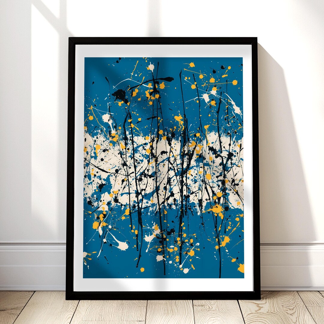 Jackson Pollock I Inspired Abstract Art Print I Modern Drip Painting ...