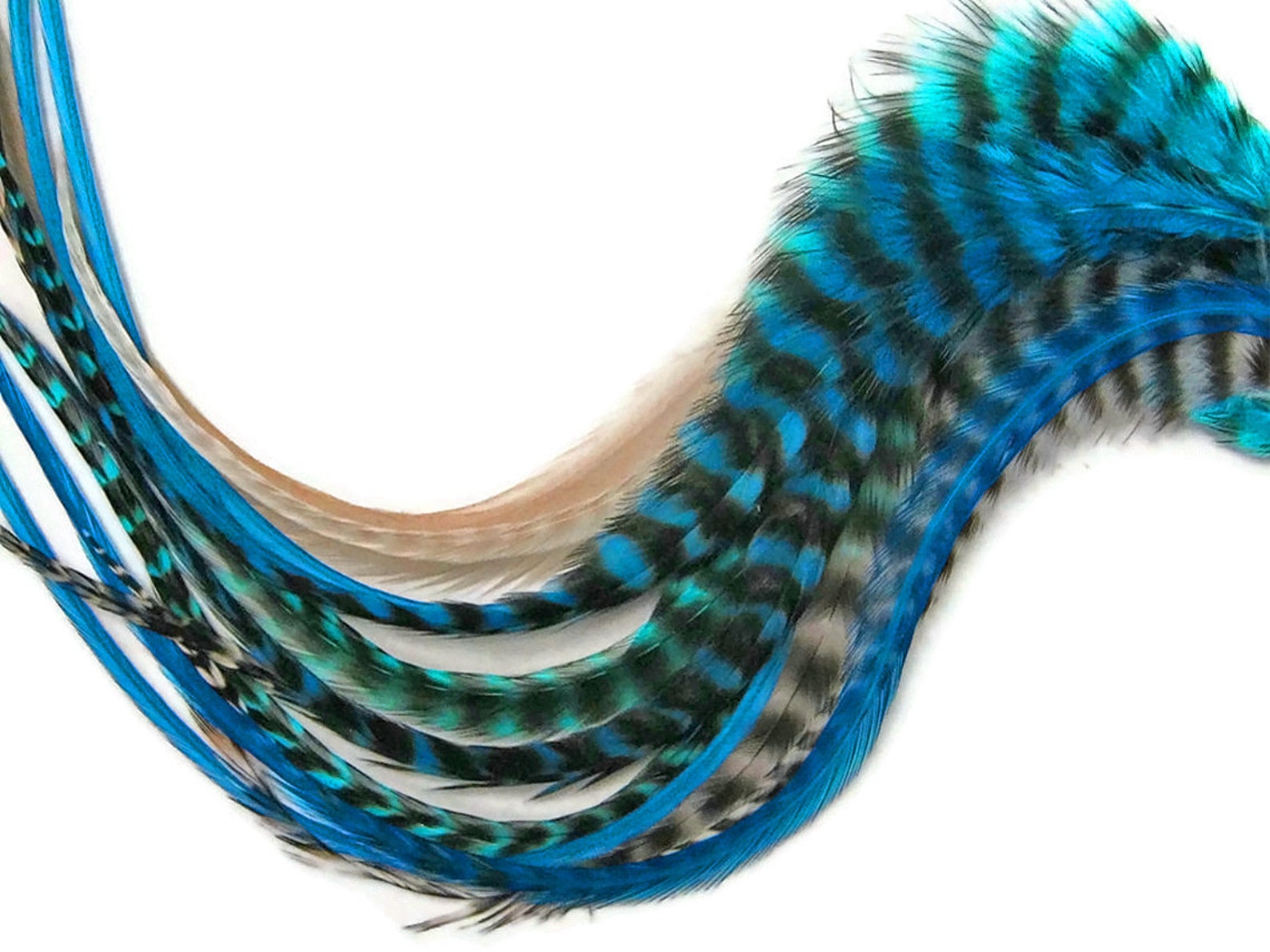 Hair Feathers 10 Strands Winter Wonderland Mix Thick Long - Etsy