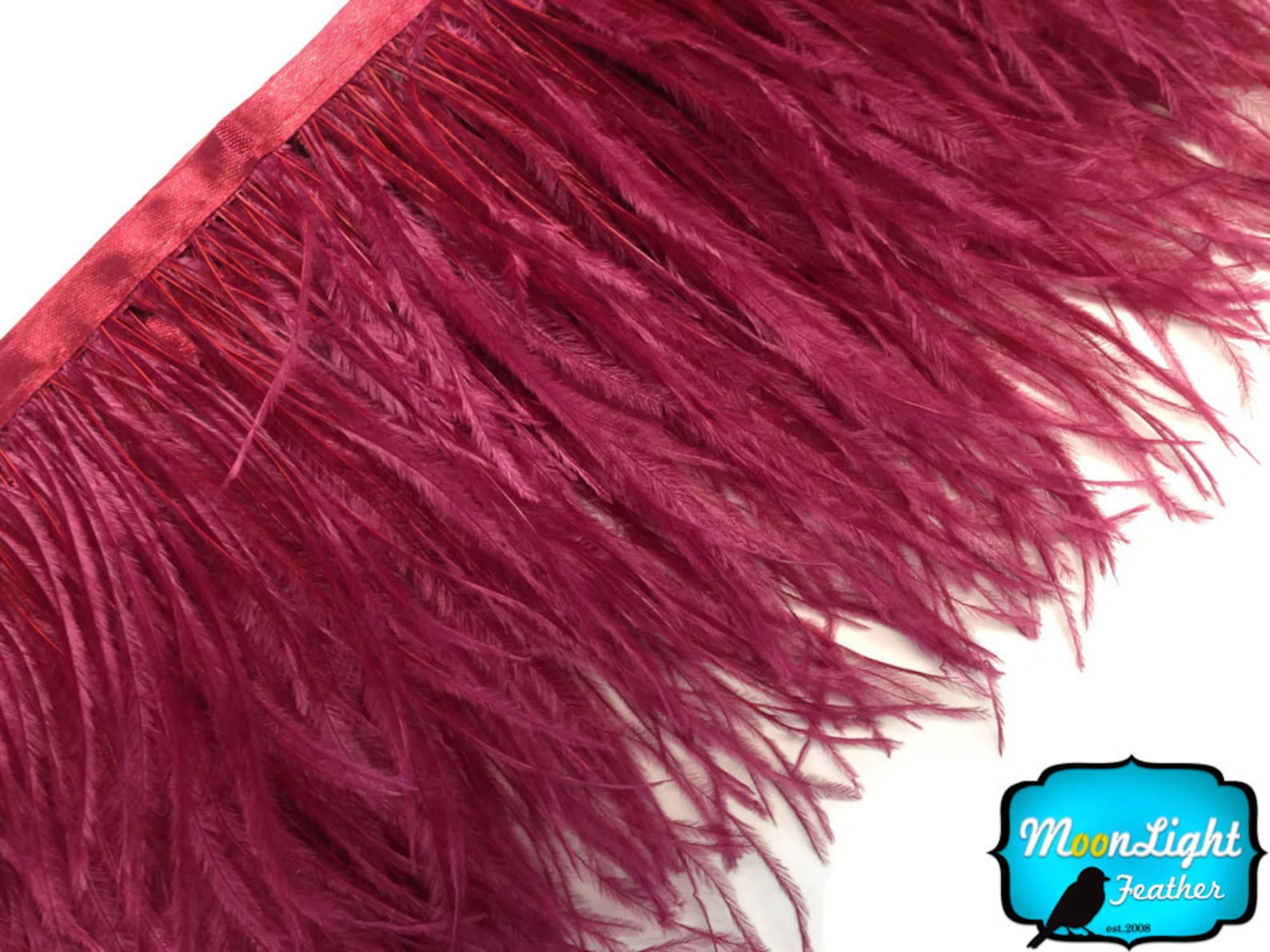 Feather Fringe 1 Yard Burgundy Ostrich Fringe Trim - Etsy