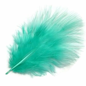 Fluffy Feather, 1/4 Lb - Aqua Blue Turkey Marabou Short Down Fluffy ...