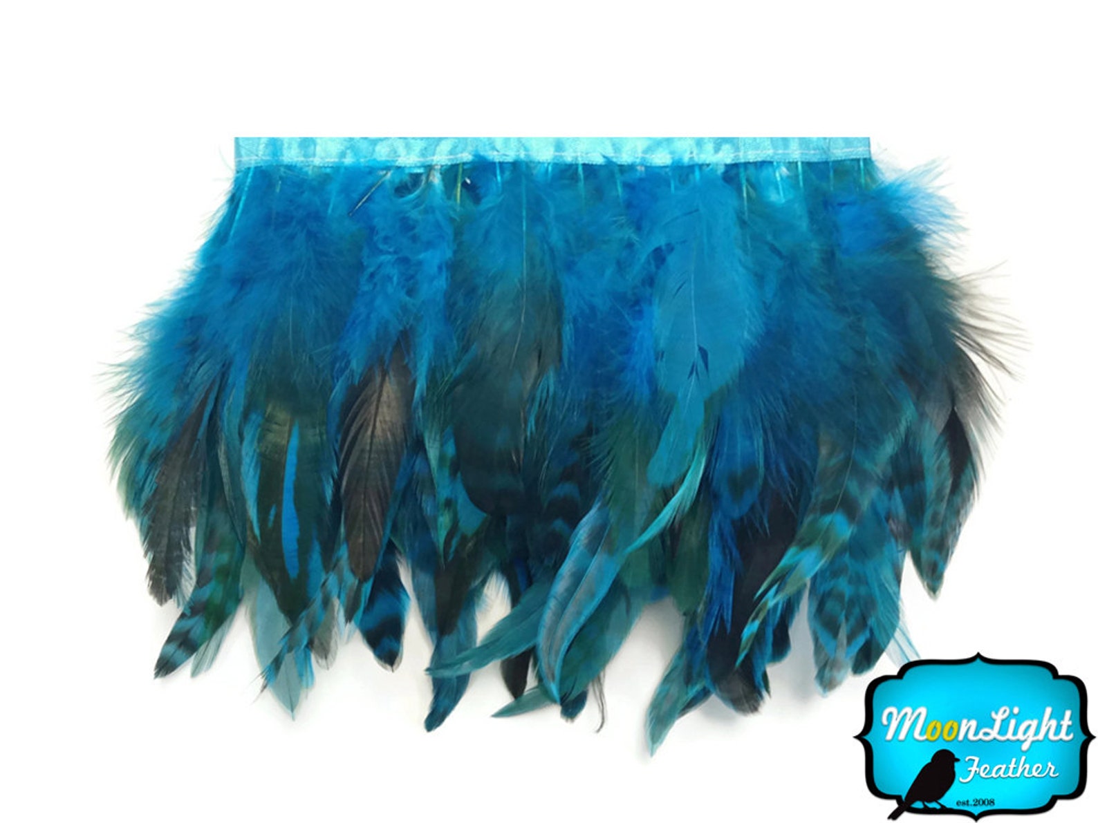 Feathers Trim 1 Yard BLUE Chinchilla Rooster Feathers Trim - Etsy