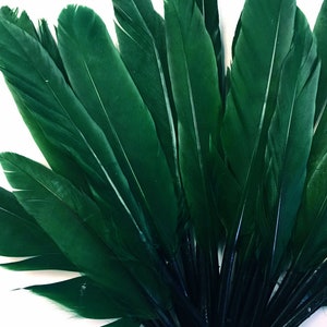 Duck Feathers,500 Pieces - Hunter Green Duck Cochettes Wholesale Loose ...