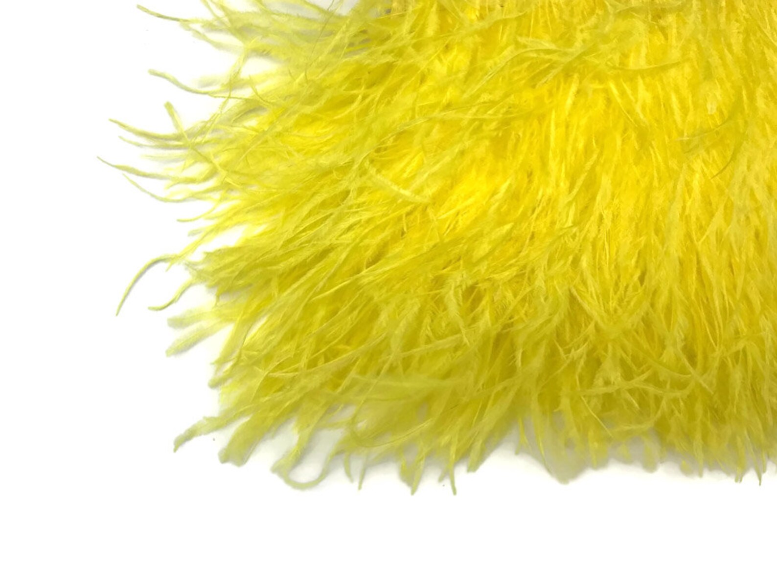 Ostrich Feathers 10 Yards Yellow Ostrich Fringe Trim - Etsy