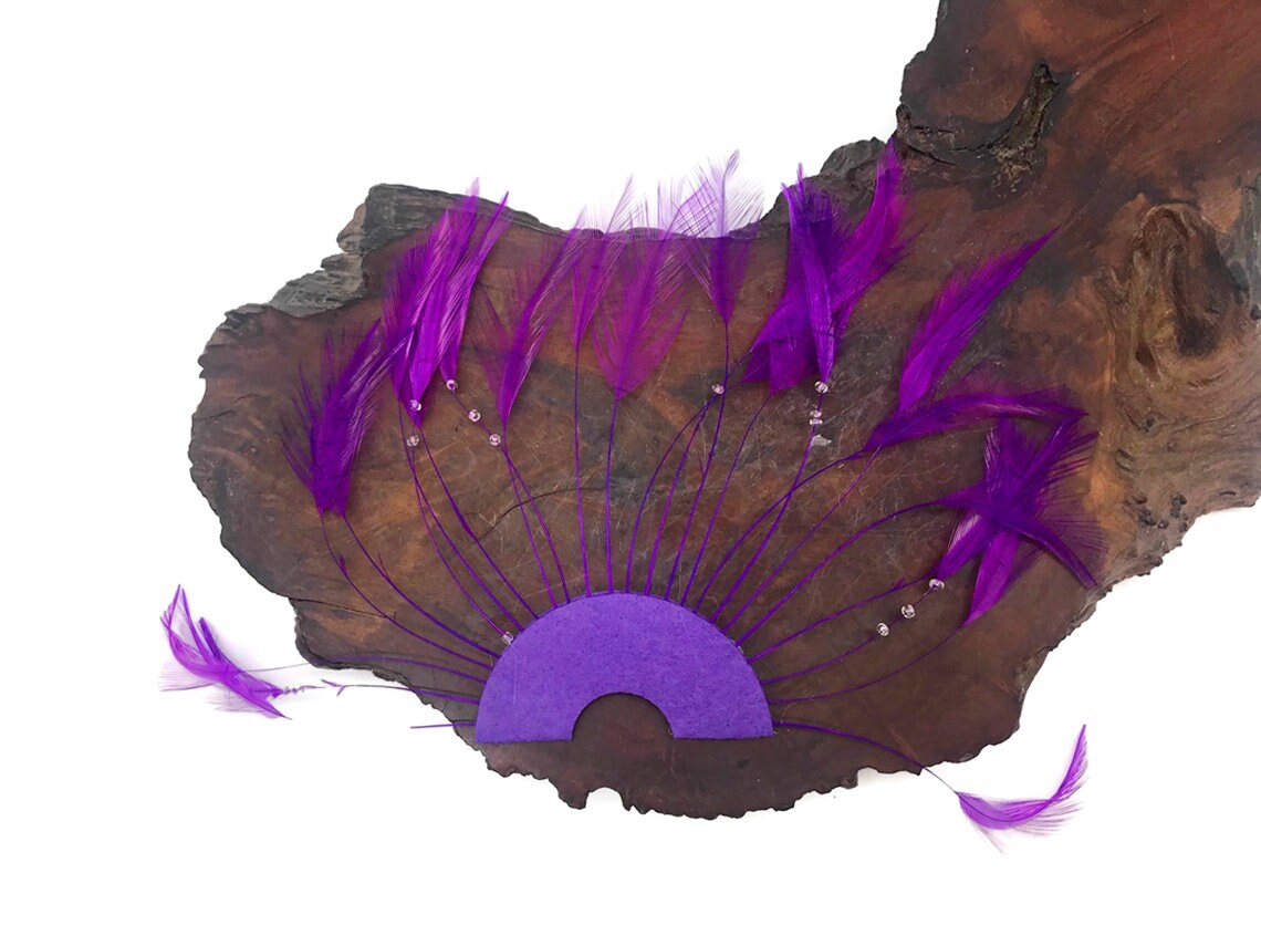Piuma di struzzo 1 pezzo metà di perline viola Pinwheel | Etsy Italia
