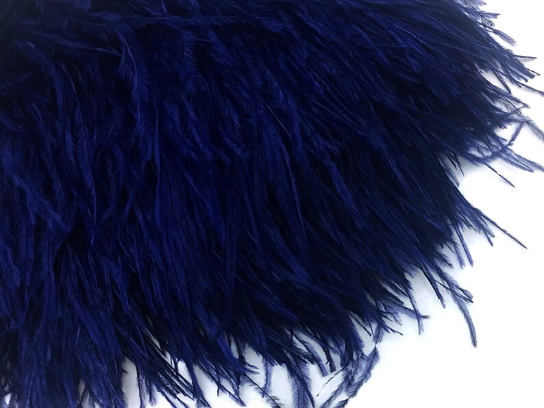 Wholesale Feathers, 10 Yards - Navy Blue Ostrich Fringe Trim Wholesale ...