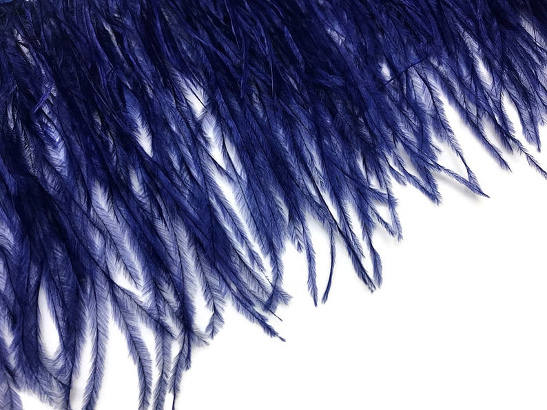 Wholesale Feathers, 10 Yards - Navy Blue Ostrich Fringe Trim Wholesale ...