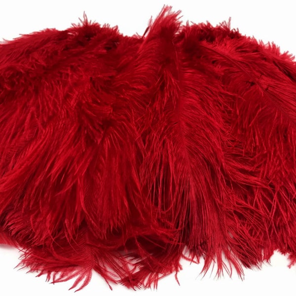 Red Ostrich Feathers - Etsy