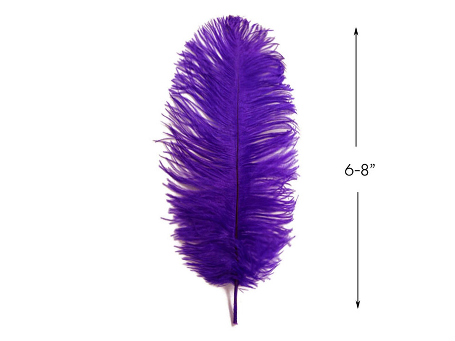 USA Feathers, 10 Pieces - 6-8" Purple Ostrich Dyed Drabs Body Plumage ...