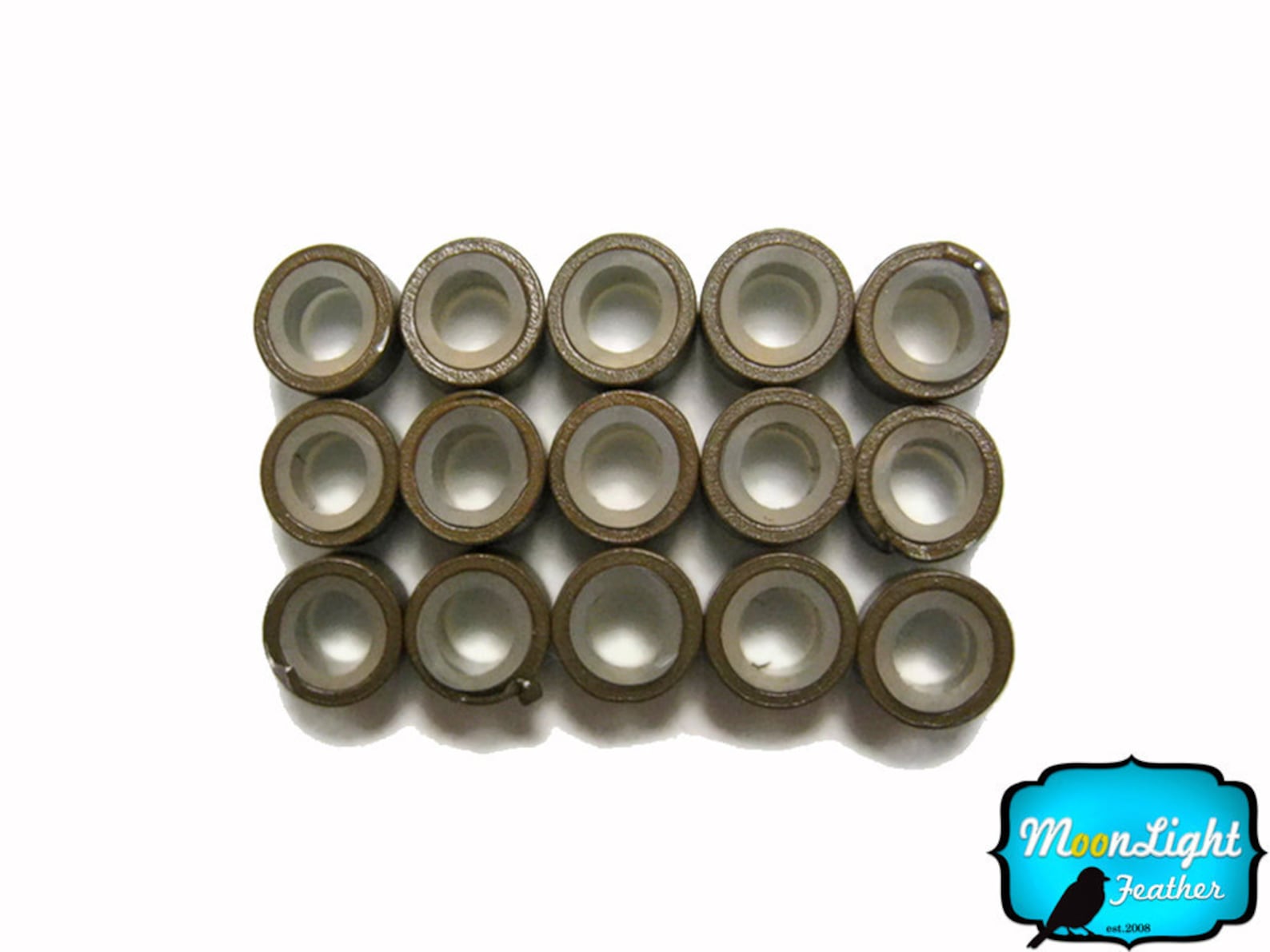 10 Pieces BROWN Silicone Micro Ring Beads for Feather Hair - Etsy