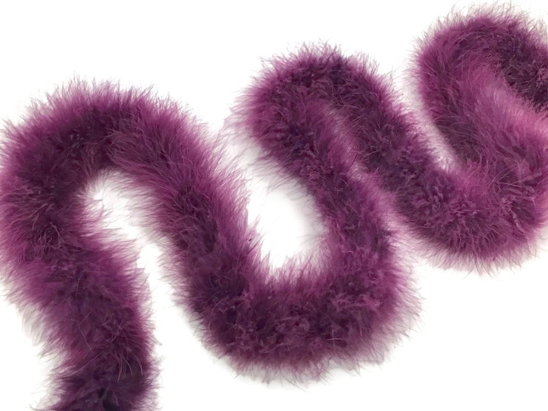 Purple Boa, 2 Yards Plum Turkey Medium Weight Marabou Feather Boa 25 ...