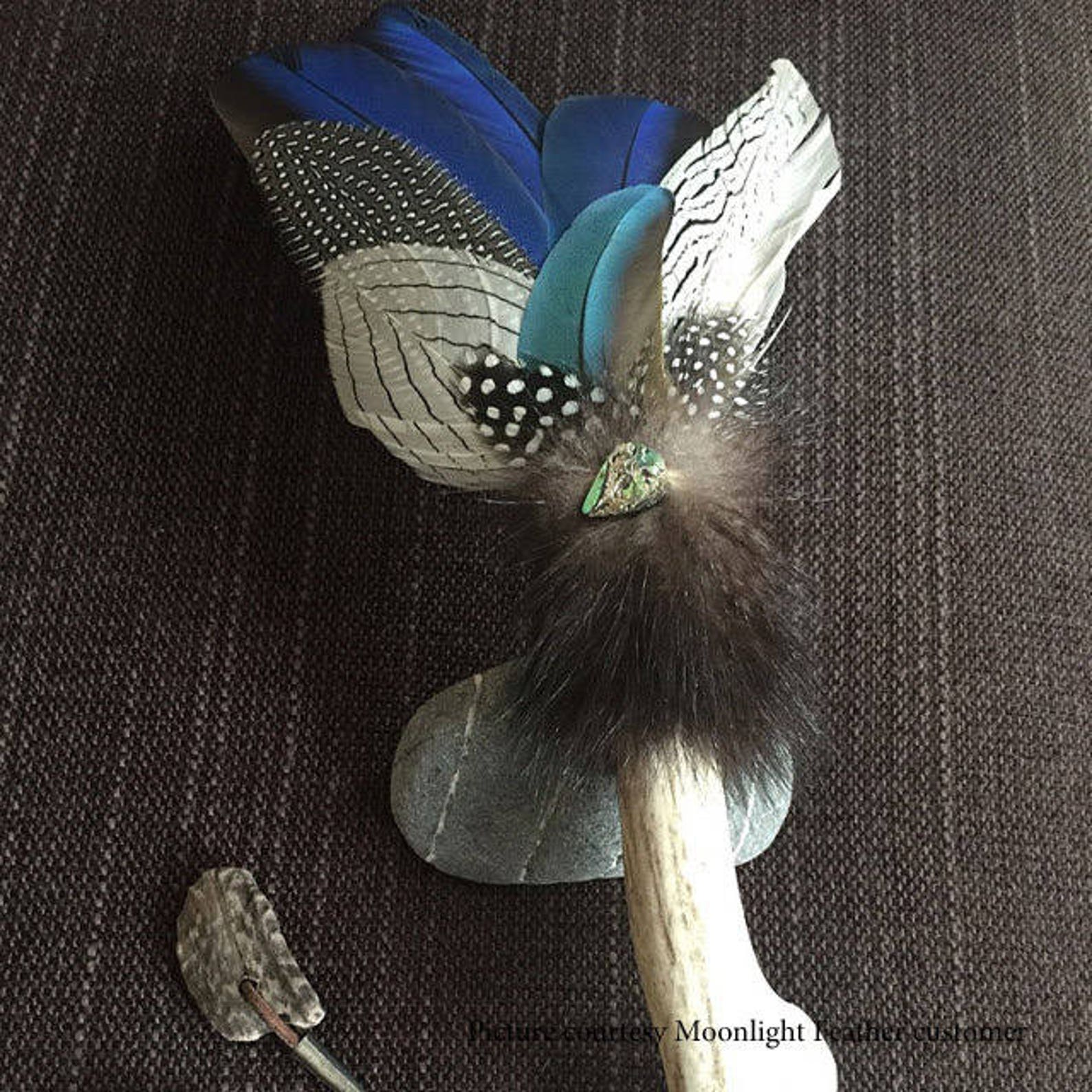 Rare Feathers 4 Pieces Iridescent Green and Yellow | Etsy