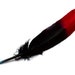 Fletching Feathers, 6 Pieces - RED & BLACK Two Tone Turkey Round Tom ...