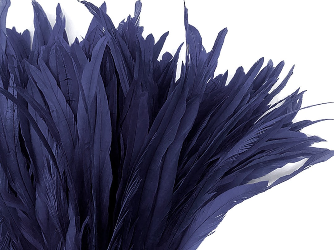 2.5 Inch Strip - Navy Blue Strung Natural Bleach & Dyed Coque Tails ...