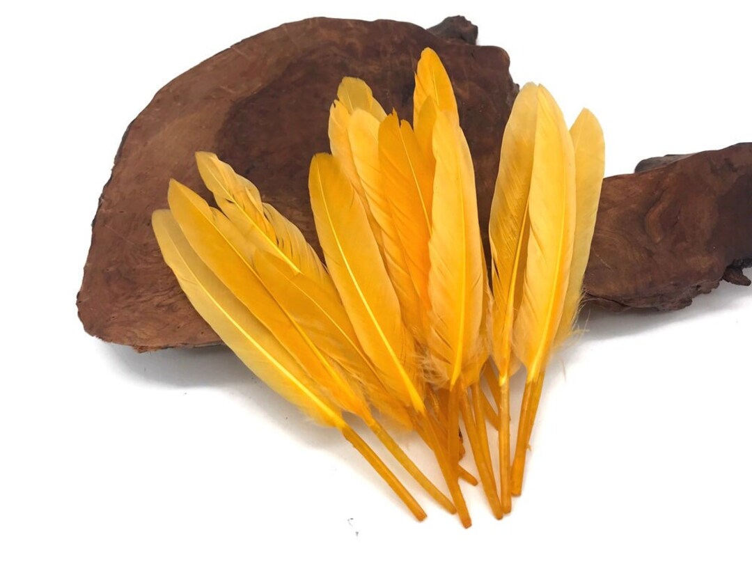 1/4 Lb. - Golden Yellow Dyed Duck Cochettes Loose Wing Quill Wholesale ...
