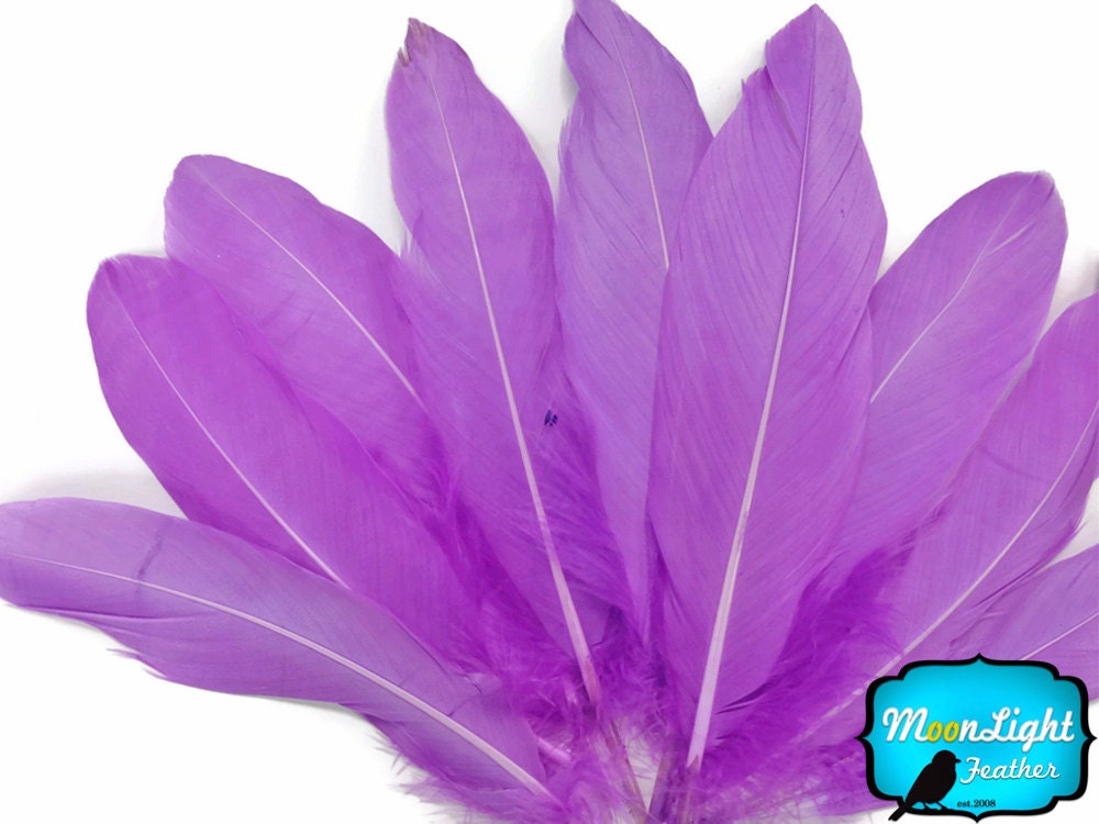 Goose Feathers 1 Pack LAVENDER Goose Satinettes Feathers | Etsy