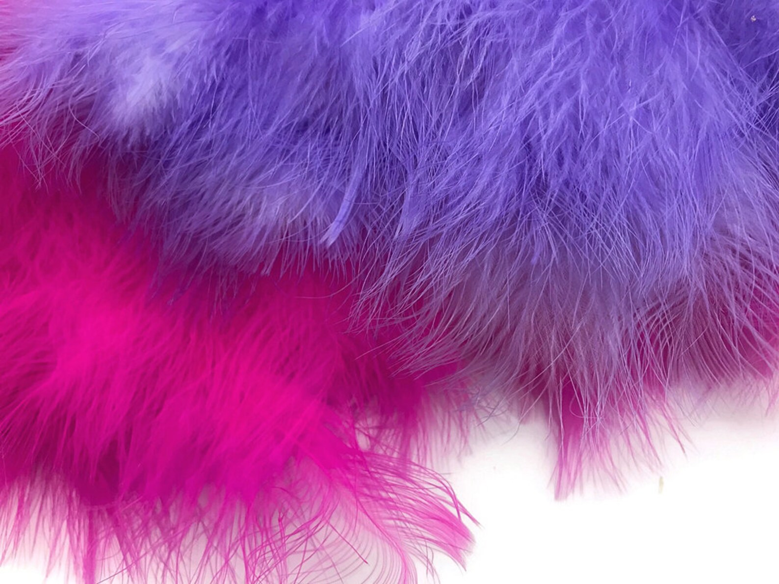 1 Yard - Hot Pink Marabou Turkey Fluff Feather Fringe Trim Craft Prom ...
