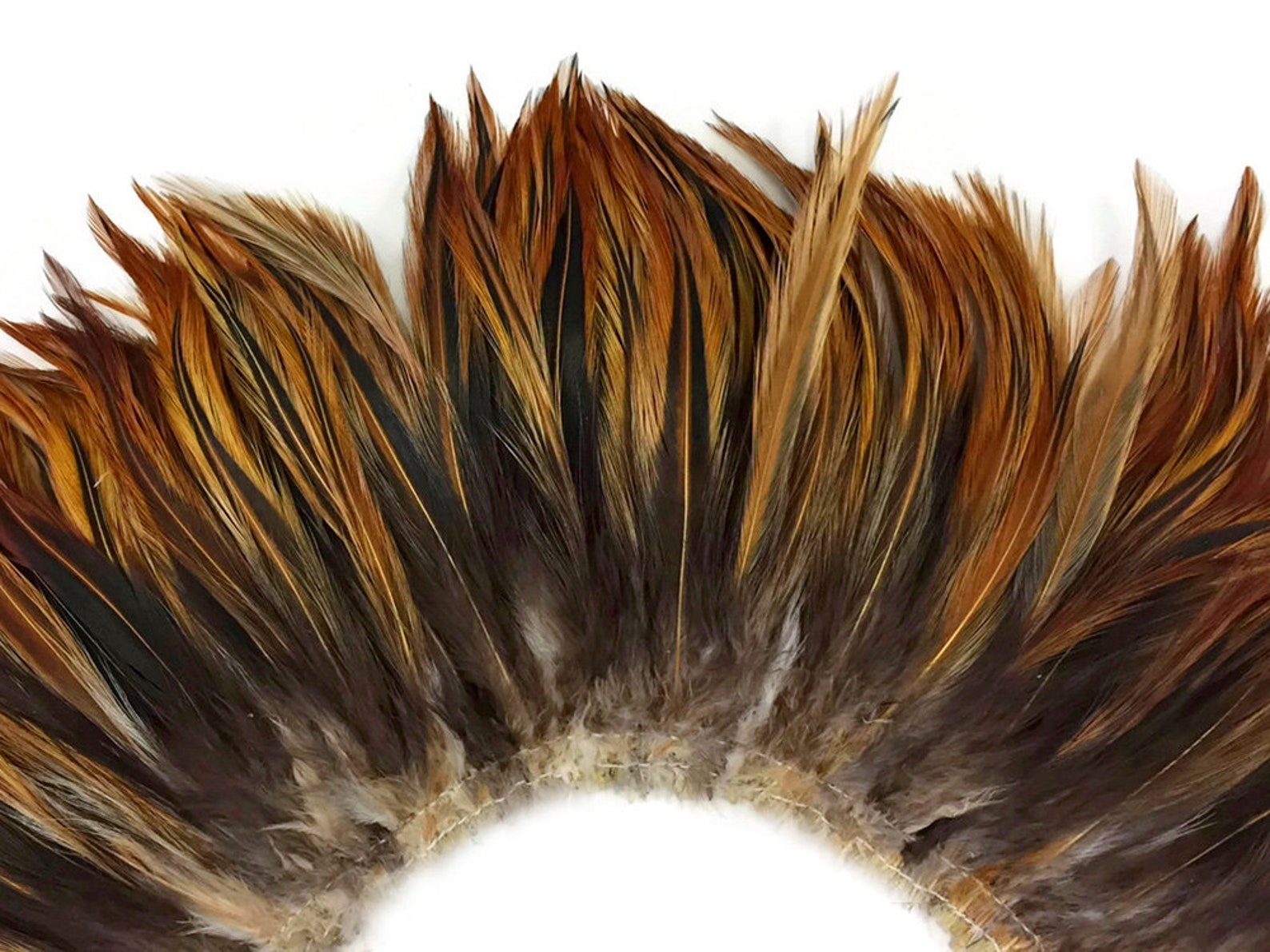 Rooster Feathers 4 Inch Strip Furnace Red Strung Rooster - Etsy