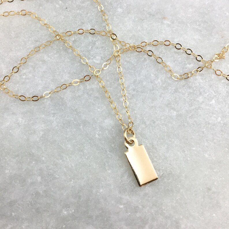 Hand Stamped Tag Necklace Dainty Necklace Monogram - Etsy