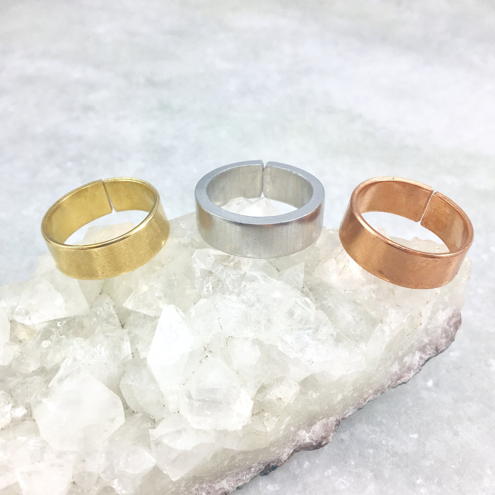 Customizable Ring 1/4 Band Personalized Brass - Etsy