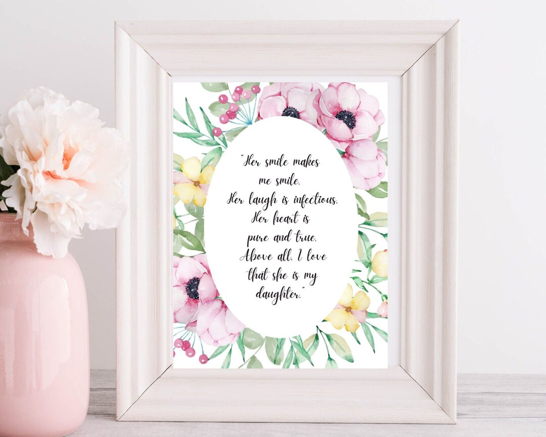 Beautiful Quote to Daughter Printable Download - Etsy