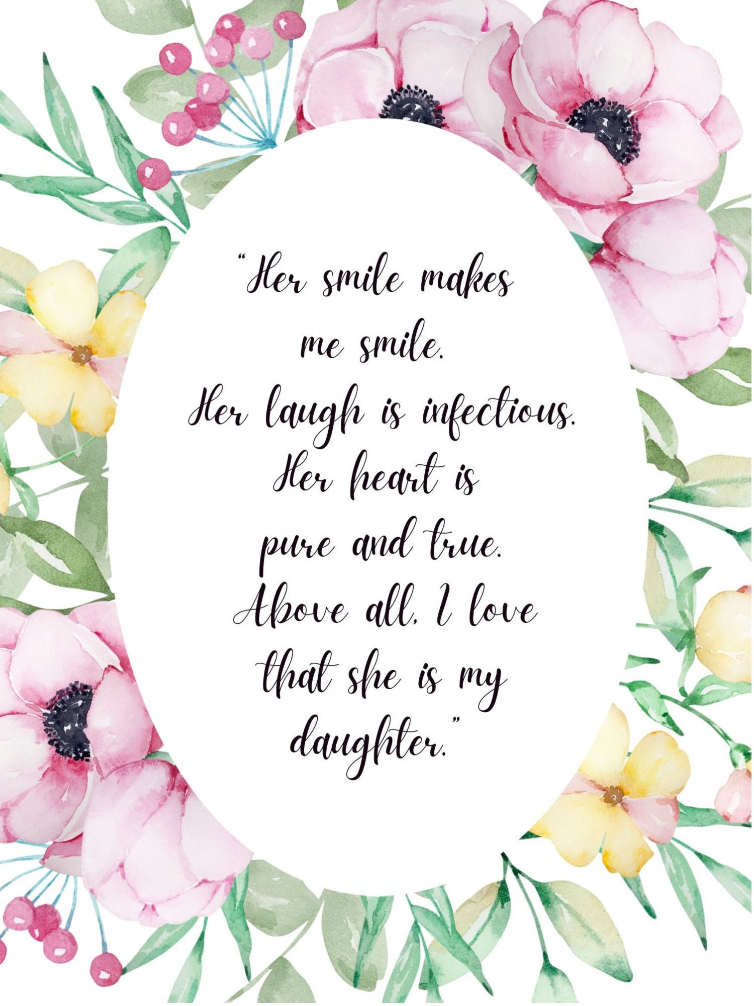 Beautiful Quote to Daughter Printable Download - Etsy