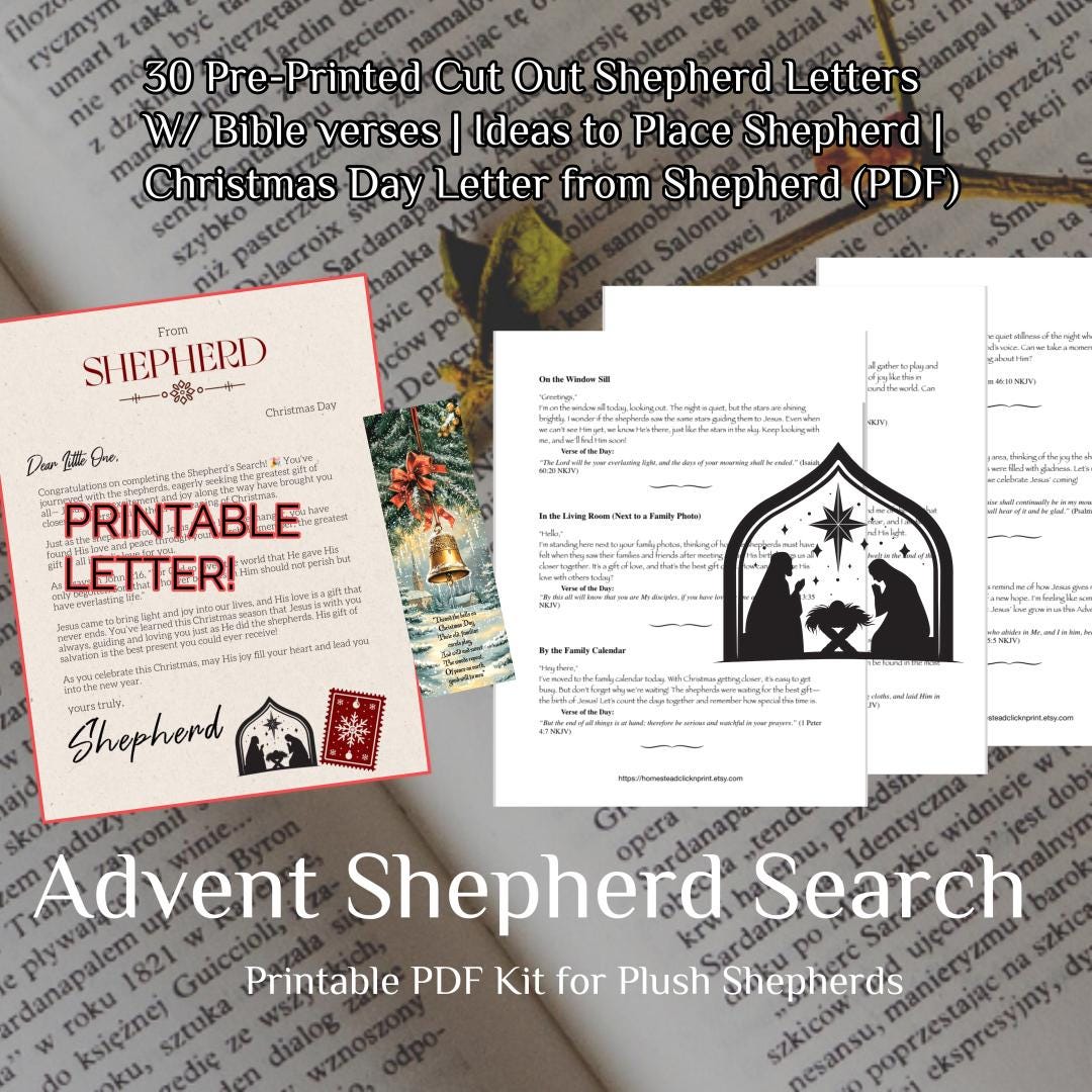 Advent Shepherd Search Printable PDF Kit - Etsy