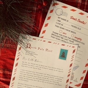 Printable Letter From Santa and Christmas Wish List I Instant Download ...