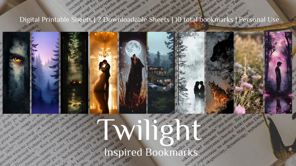 Twilight Saga-inspired Printable Bookmarks – Digital Download (2 High ...