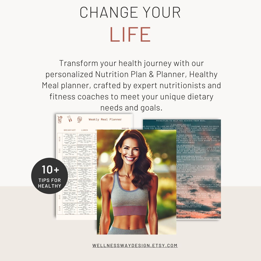 Healthy Meal Planner, Weekly Meal Planner, Nutrition Plan & Tips for ...