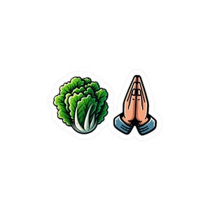 Lettuce Pray Funny Sticker, Christian Vinyl Decal, Religious Laptop ...