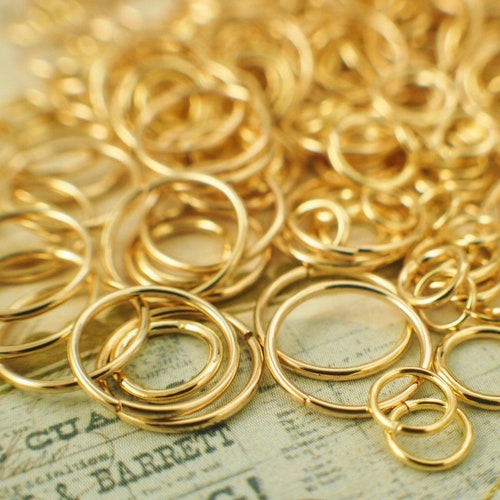 100 Gold Plated Jump Rings 16 18 20 22 Gauge Best - Etsy