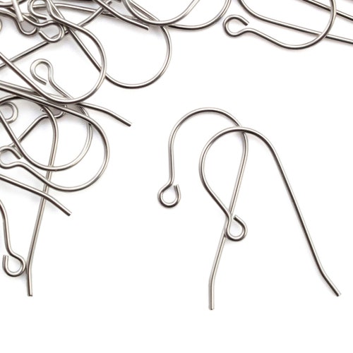 Titanium Ear Wires 10 Pairs With Outside Loop Made in the - Etsy