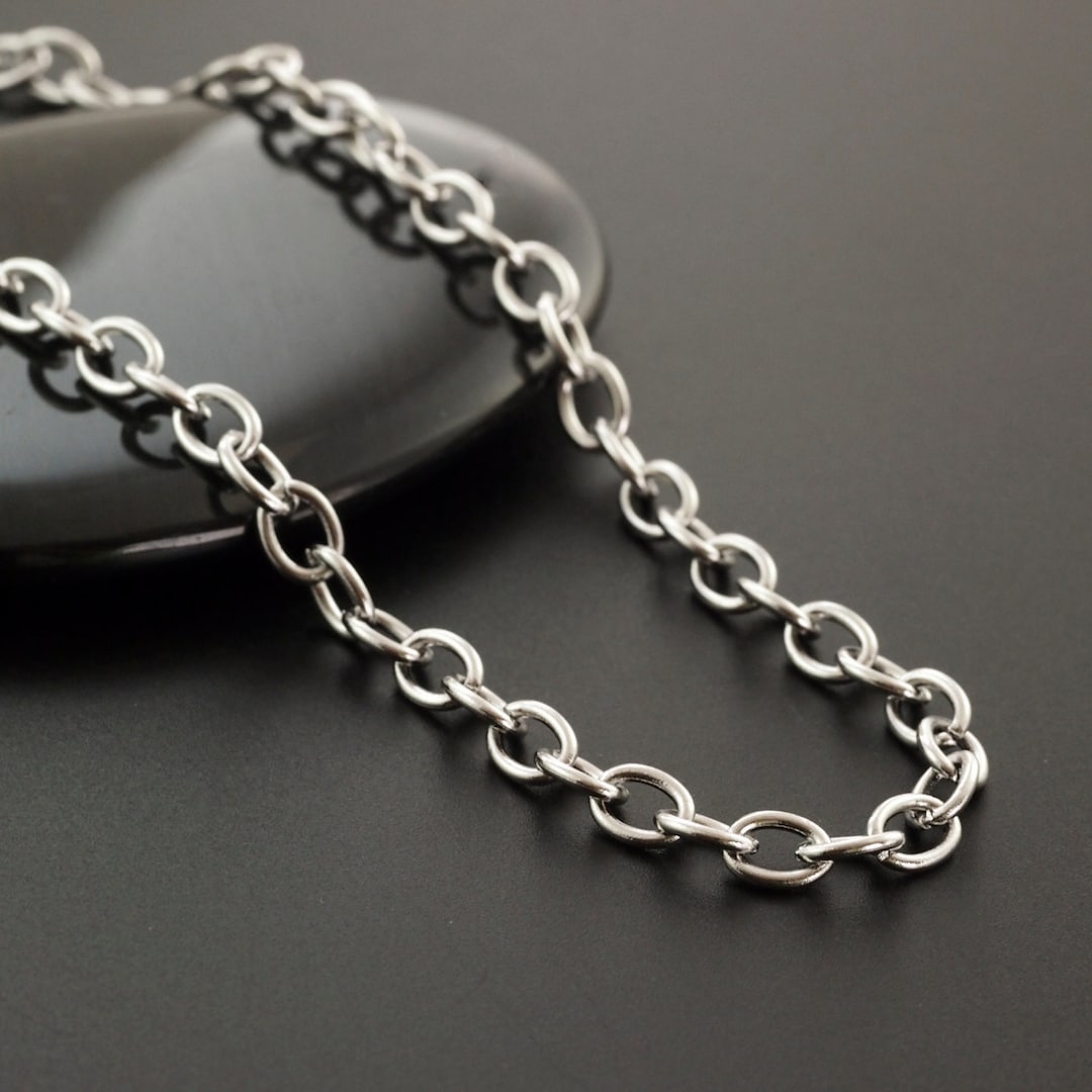 4.3mm Stainless Steel Cable Chain - by the Foot or Finished - Made in ...