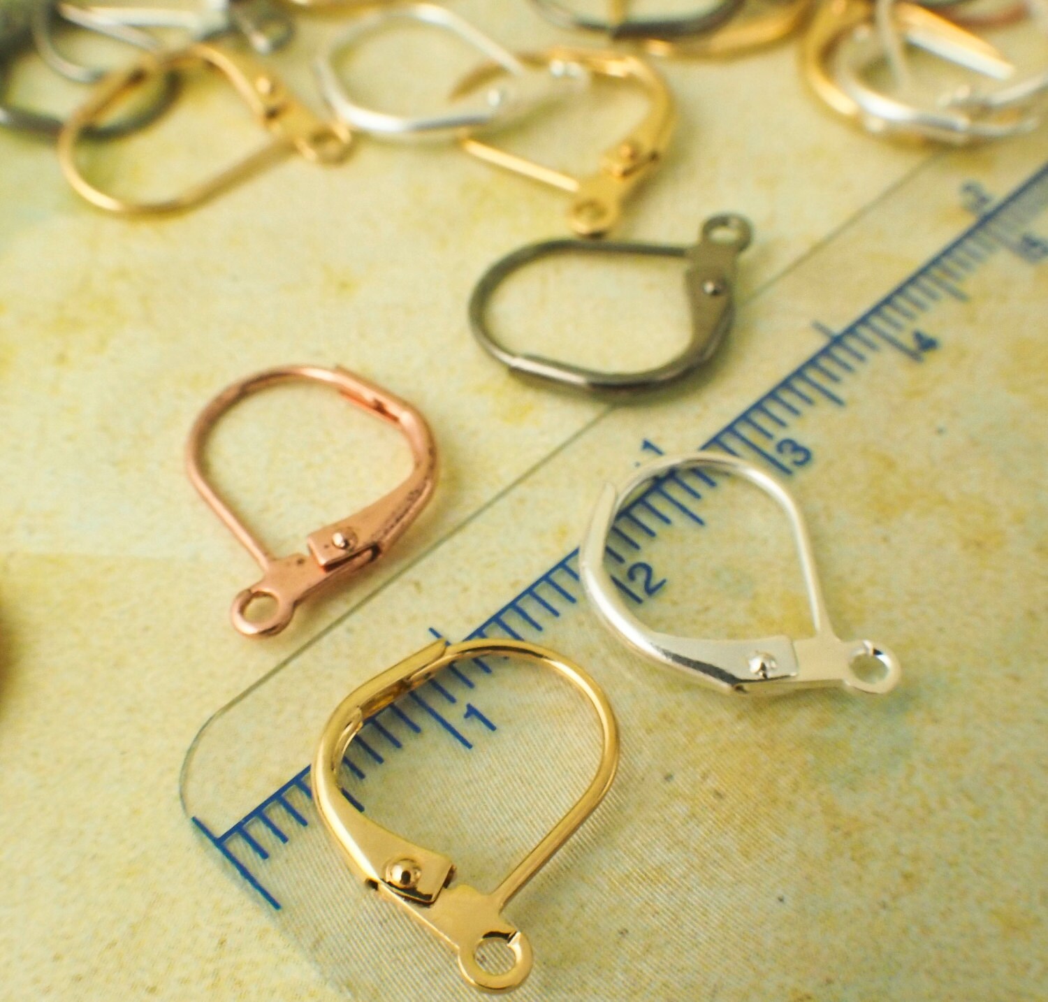 Modern Leverback Ear Wires Gunmetal Copper Silver Plate or - Etsy