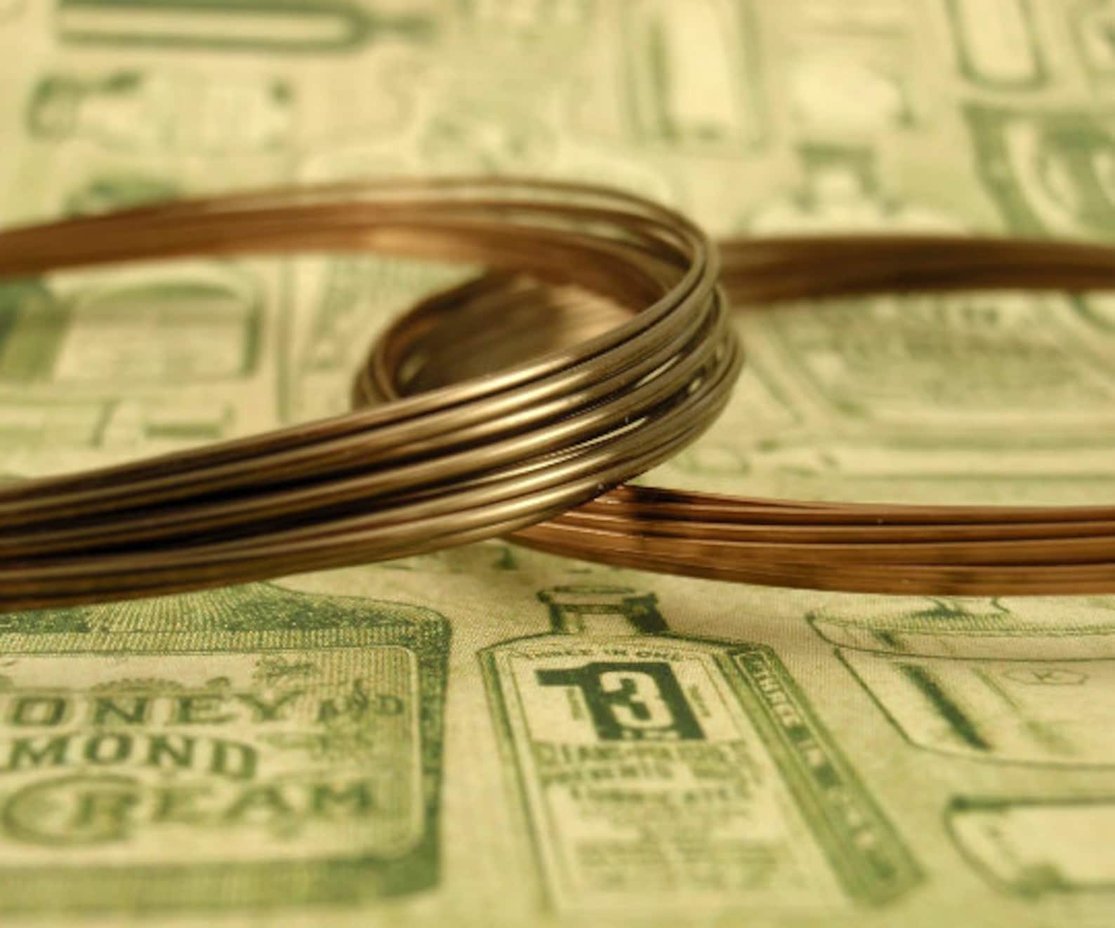 Premium HALF ROUND Half Hard Wire - Non Tarnish in Silver Plate, Brass ...