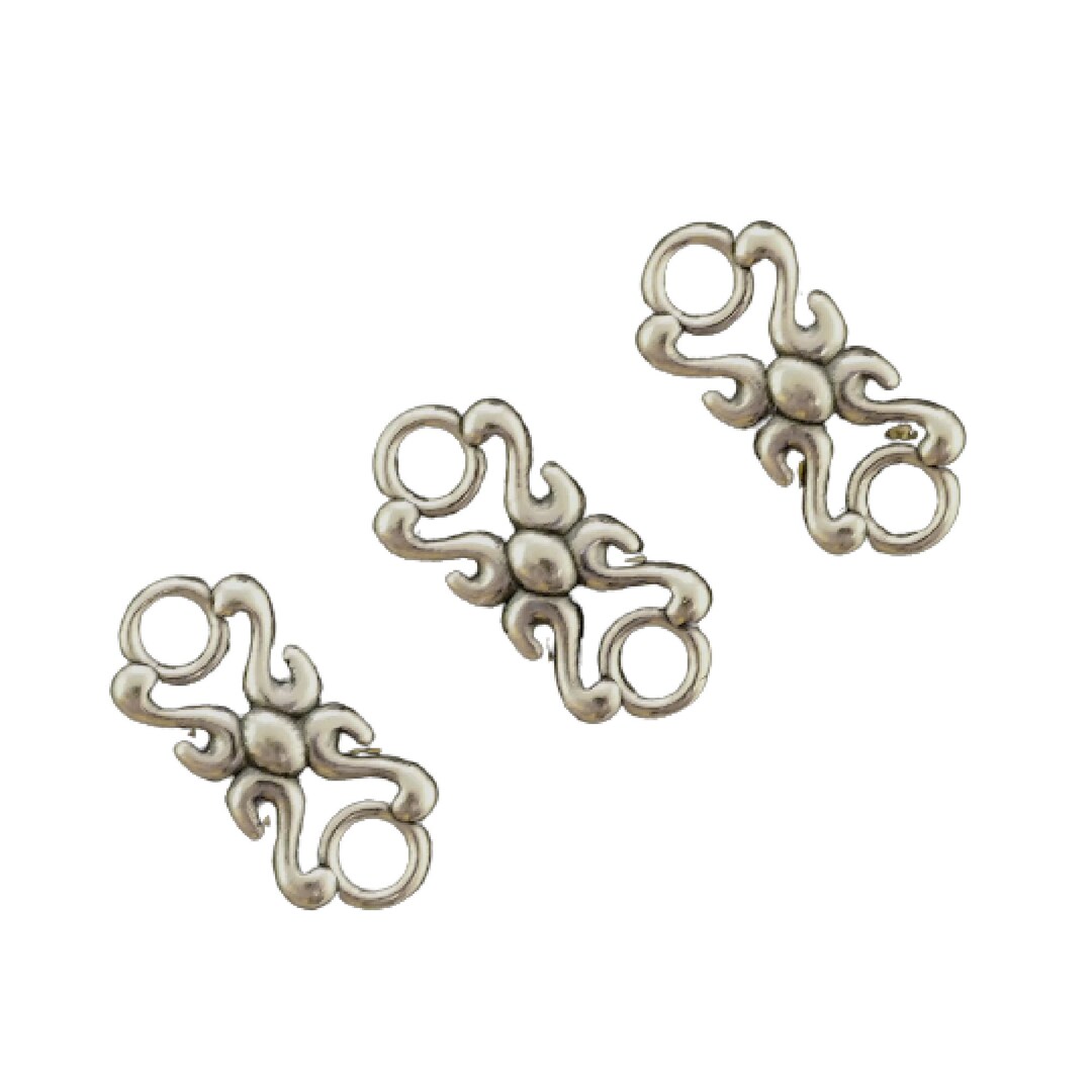 2 Sterling Silver Scroll Links - 11mm X 5mm - Made in the USA - Etsy