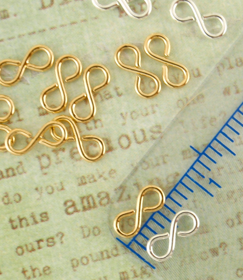 25 Infinity Figure Eight Links -version I - 7mm X 3mm - Silver Plate ...