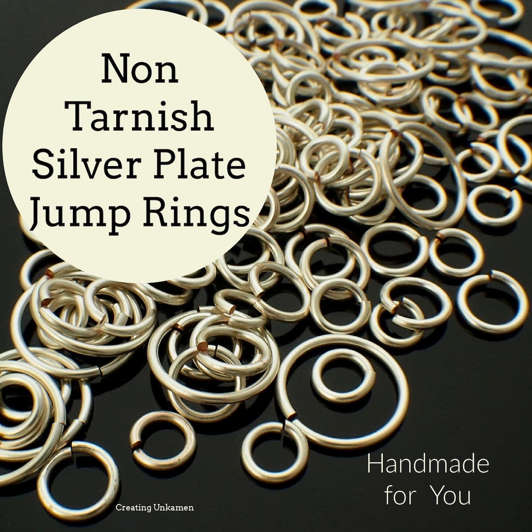 Jump Rings 100 Silver Plate Non Tarnish Custom Handmade - You Pick ...