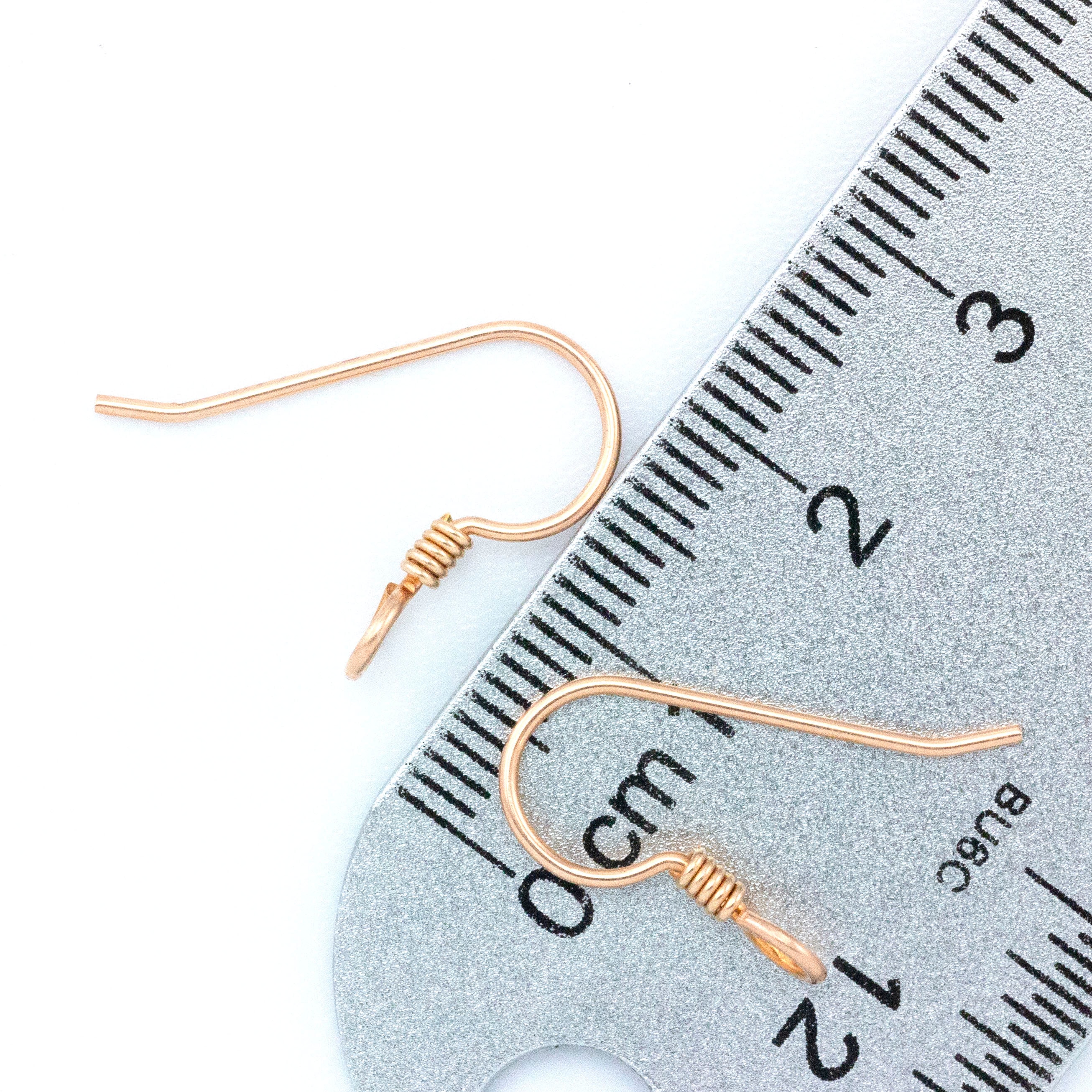 5 Pairs Perpendicular Ear Wires With Coils in Bronze or - Etsy