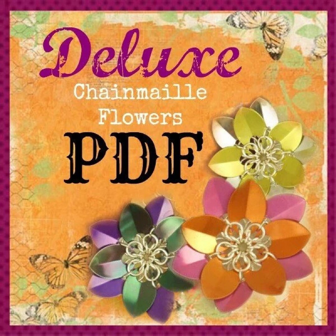 Tutorial Chainmaille Flowers Fun Intermediate Scale Weave for Jewelry ...