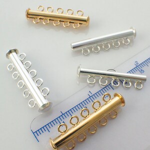 4 Slide Lock Clasps 2, 3, 4, 5 Strands You Pick From 7 Finishes 100% ...
